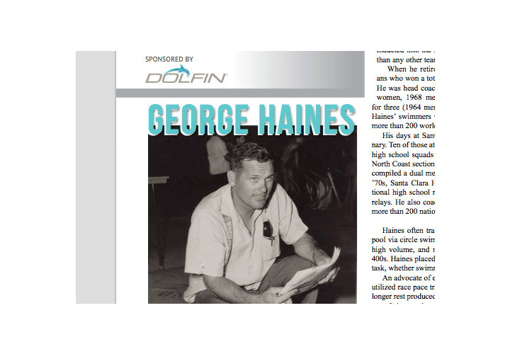 Swimming World Presents Lessons With The Legends: George Haines ...