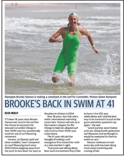 Brooke's Back! Hanson, 41, Returns To Surf 18 Years On In Currumbin Cap ...