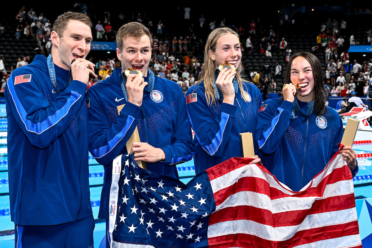 USA Rips World Record to Clip China in Epic Mixed Medley Relay
